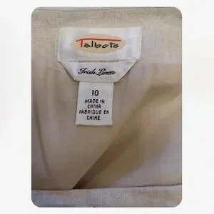 Talbots | Skirts | Talbots 0 Linen Embroidered Oatmeal Maxi Wrap Skirt ...